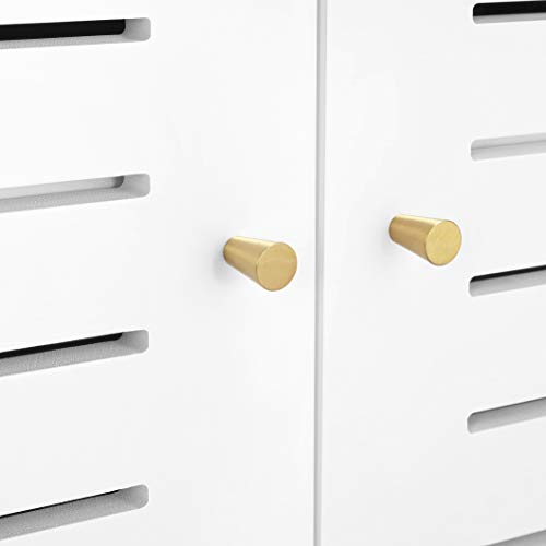 BALANBO Shoe Storage Bench Shoe Cabinet Bamboo Shoe Rack Cushion Seat Soft for Comfort Style Perfect for Entryway First Impression(White)