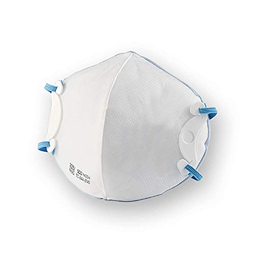 DOBU MASK 5PLY N95 Respirator Cup Mask Shape holder included, model 500, Medium Size, NIOSH Certified, 10 masks individual package, Adjustable Head Straps,protect from non-oil-based particles.