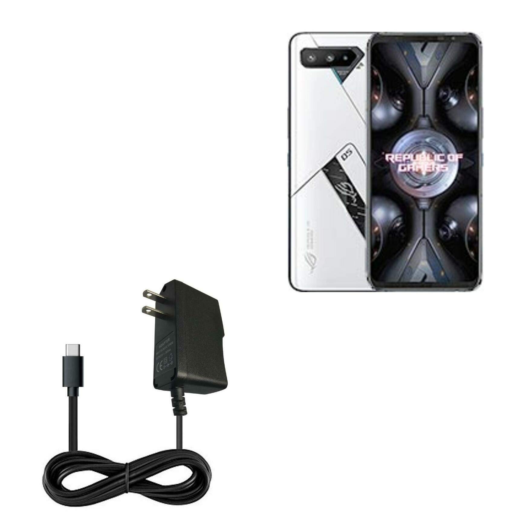 BoxWave Charger Compatible with ASUS ROG Phone 5 Ultimate - Wall Charger Direct (5W), Wall Plug Charger for ASUS ROG Phone 5 Ultimate