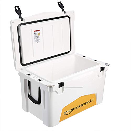 AmazonCommercial Rotomolded Cooler, 60 Qt., White