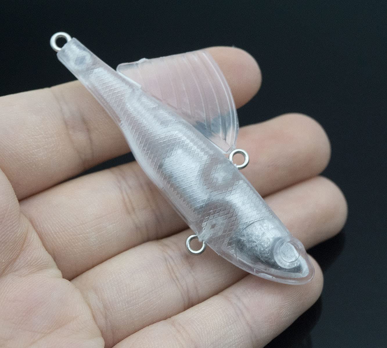 10PCS Unpainted Lure Blanks 13.88g 6.8cm with 4mm Free Fishing Eye VIB Crankbait Baits Simulation Blank Body Clear Hard Baits Trout Salmon Minnow Lure Popper Lures Topwater Freshwater 4mm 8242