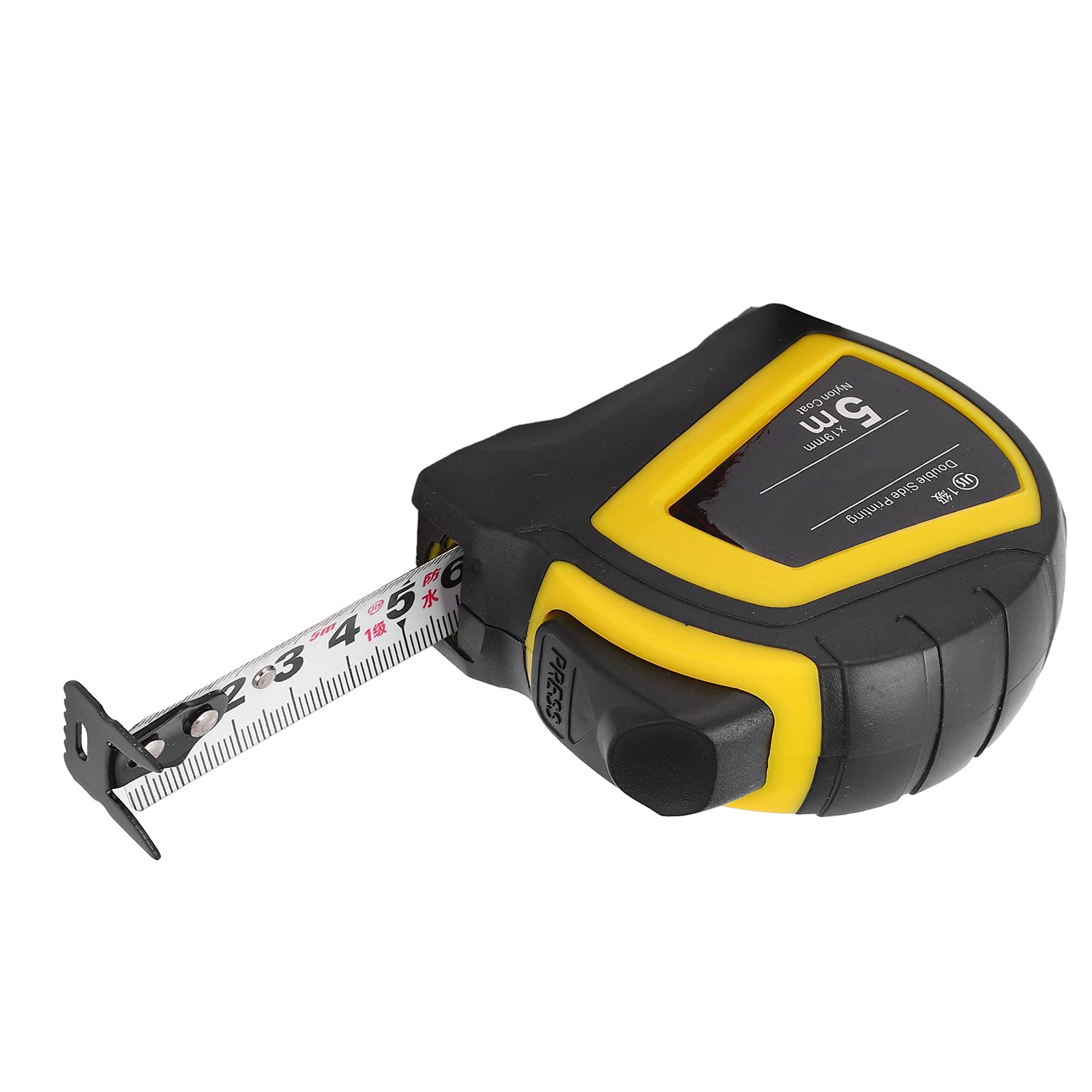 16.4ftx0.7in Steel Measure Tape, Retractable Dual Side Ruler with Metric System, Imperial System and Luban System, Auto Lock High Accuracy Heavy Duty Tape Measure Steel Blade Tape Measure