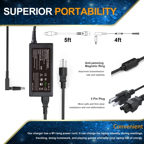 19V 3.42A 65W 45W Acer Laptop Charger for All Round Connectors Replacement for Aspire A515 R5 Chromebook 11 13 14 15 C720 C738T CB5 Spin SP111 Swift SF315 TravelMate Spin B118 Spin SF314 Cloudbook 14