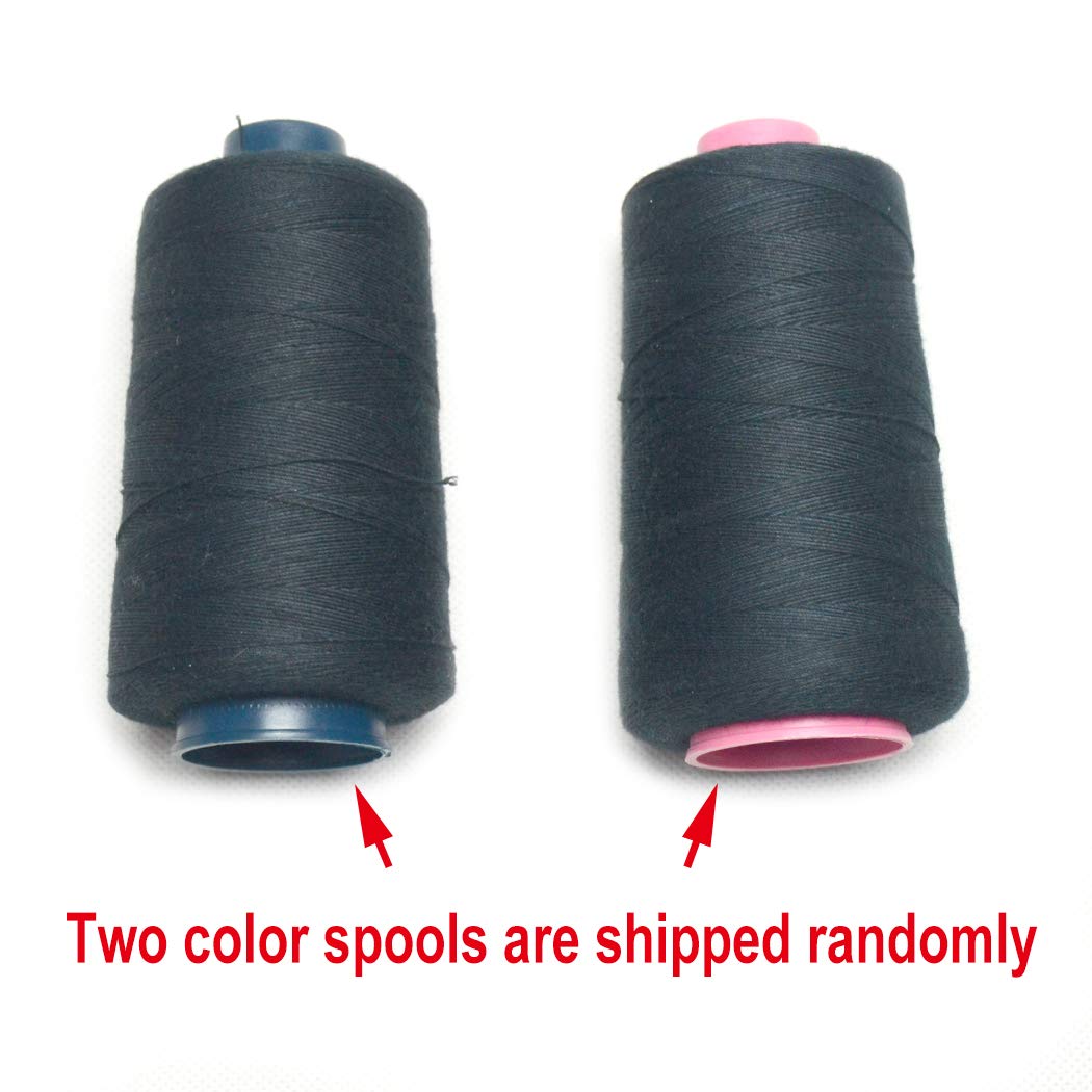 Luwigs Black Weaving Thread 100% Polyester for Making Wig Sewing Hair Weft Hair Extension 1pc (1pc, Black)