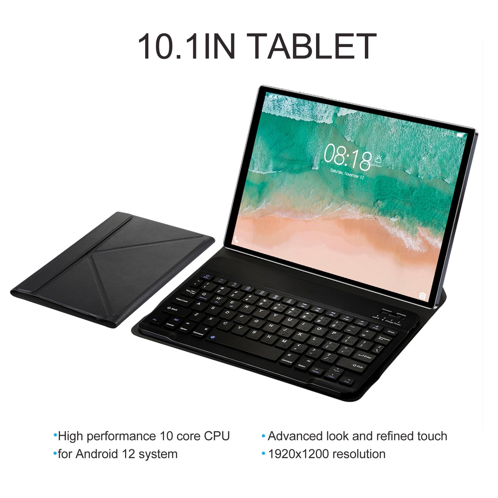10.1in Tablet withKeyboard & Mouse, 12G RAM, 256GB ROM, 4G 5G WiFi, 10 Core Processor, HD Display, Perfect for Office and Entertainment (#3)