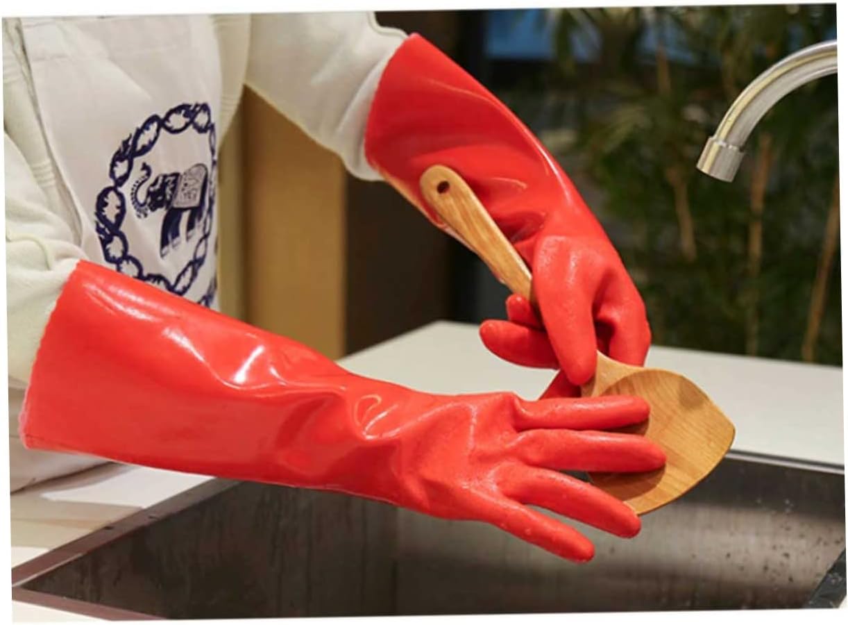 1 Pair gloves for cleaning latex gloves kitchen cleaning gloves housework gloves non-slip gloves thicken