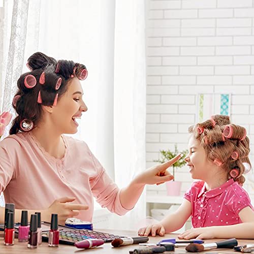 Hyoujin Hair Rollers Curlers,40pcs Heatless Velcro Rollers for Long Short Hair,30 Rollers With 10 Clips Jumbo Large Medium Small Sizes(57mm,45mm,33mm,23mm,13mm)to Sleep in for Women Hair Bangs Volume
