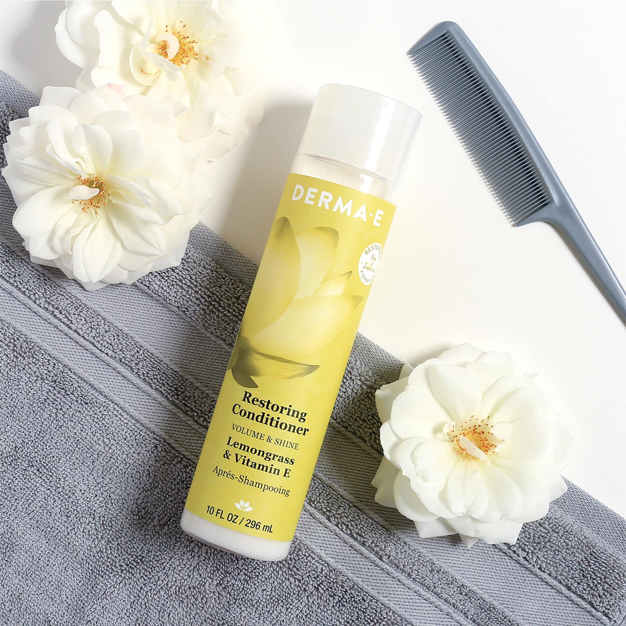 Derma E Restoring Shampoo and Conditioner Bundle Volume & Shine Restoring Shampoo (10oz) Volume & Shine Restoring Conditioner (10oz) – Intense Therapy Haircare