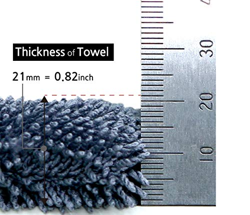 Microfiber Car Drying Towel, 1300GSM Superior Absorbency Twist Loop for Drying Cars, Trucks, and SUVs (Gray, 20"x32")