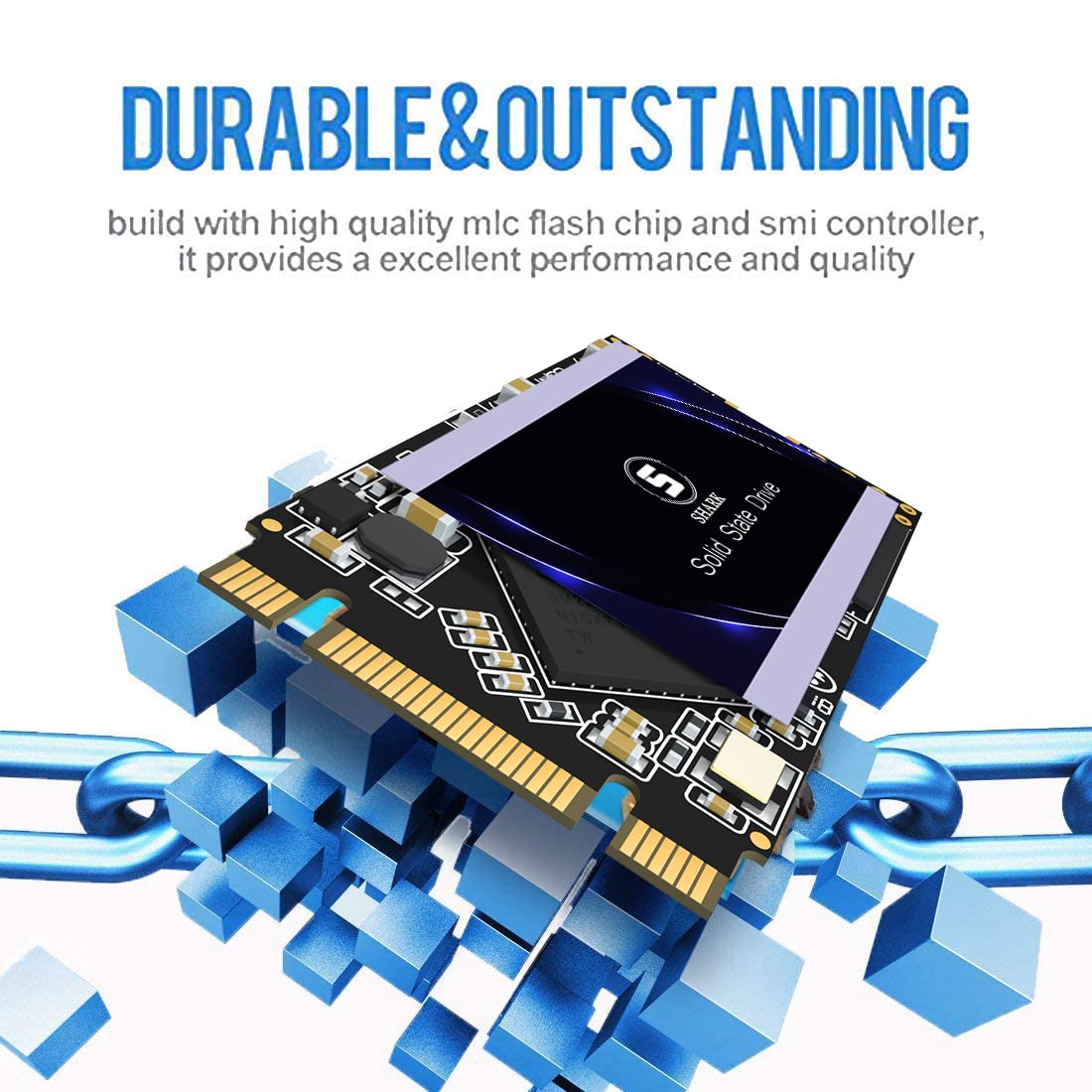 SSD SATA mSATA 120GB Shark Internal Solid State Drive High Performance Hard Drive for Desktop Laptop SATA III 6Gb/s Includes SSD 16GB 32GB 60GB 64GB 120GB 128GB 240GB 250GB 480GB 500GB (120 GB, MSATA)