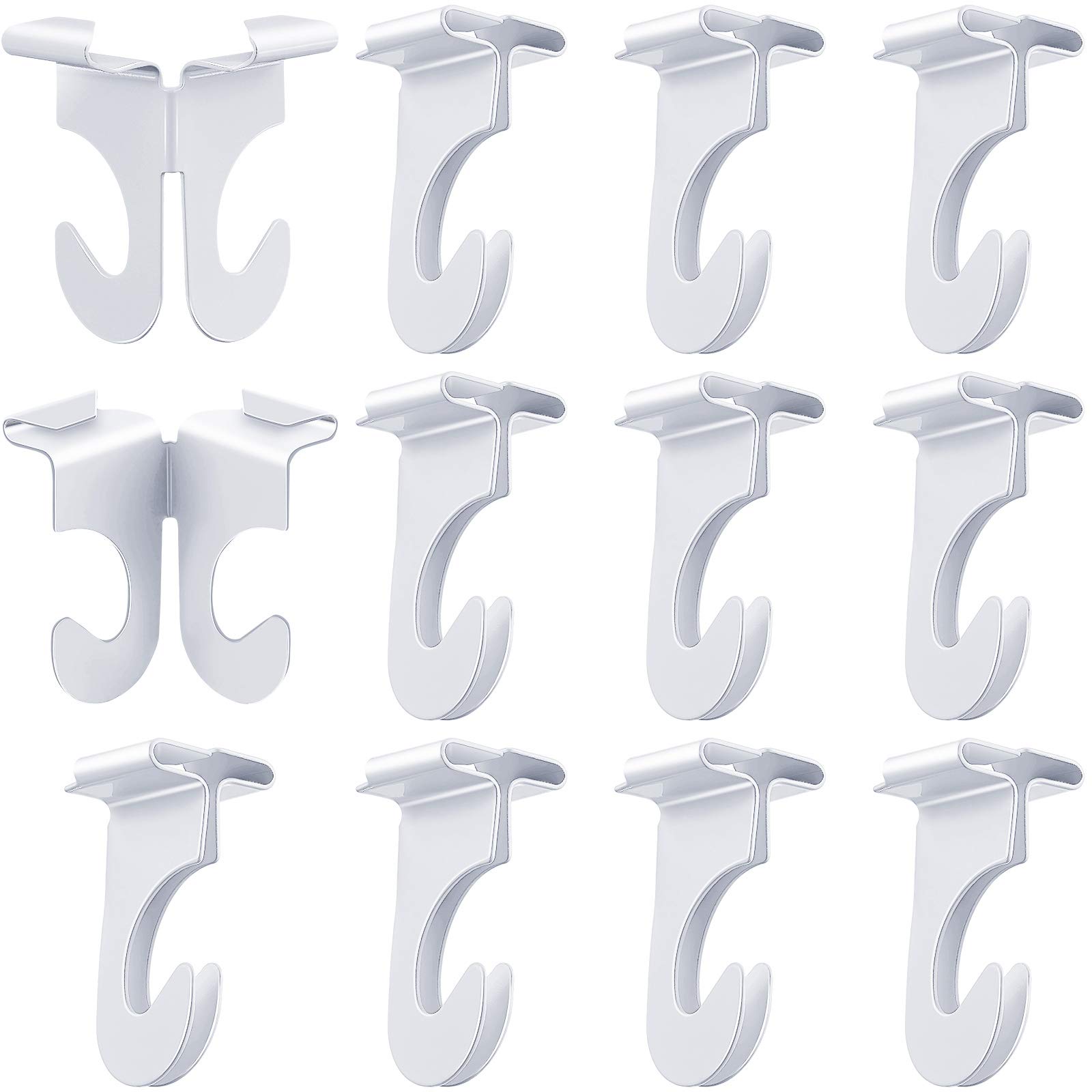 10 Pieces Drop Ceiling Hooks Metal Drop-Ceiling T-Bars One-Piece Ceiling Grid Clips Suspended Ceiling Hooks for Hanging Plants Decorations, Holds up to 20 lbs