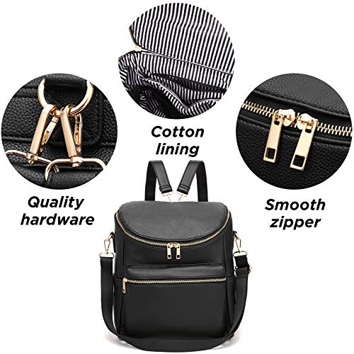 I IHAYNER Diaper Bag Backpack Leather Backpack for Women Travel Backpack Baby Bag Large with Troller Straps Capacity for Wet Clothes, Breast Pump, Milk Bottle Brown