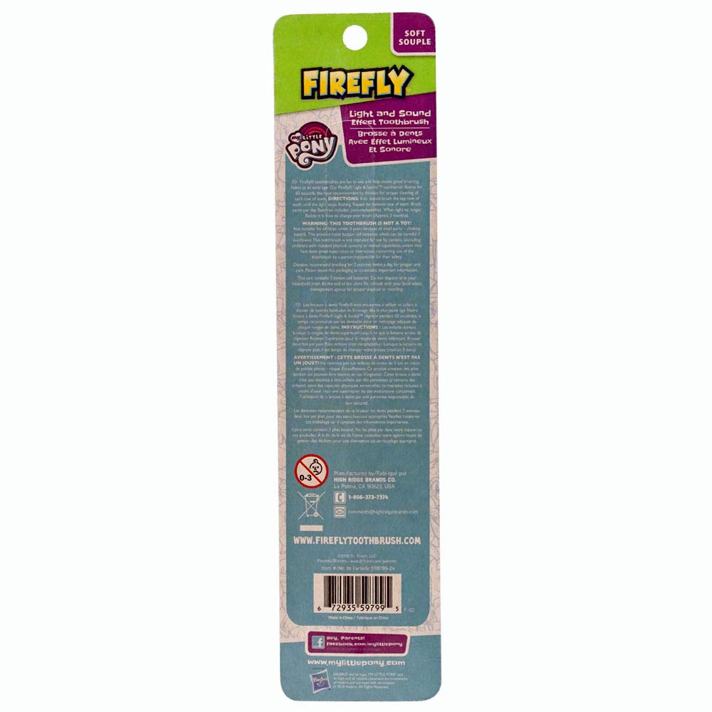 Firefly Corded Electric Light & Sound Kids Toothbrush - My Little Pony
