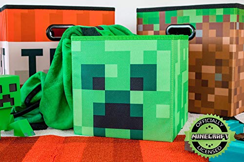 Minecraft Creeper Storage Cube Organizer Storage Cube | Creeper from Cubbies Storage Cubes | Organization Cubes | 10-Inch Square Bin