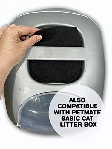 Fresh Headquarters Cat Litter Box Replacement Filters Compatible with Petmate Booda – Activated Carbon Charcoal Filters Eliminate up to 99% of Odors to Keep Your Home Smelling Fresh (Booda Clean Step)