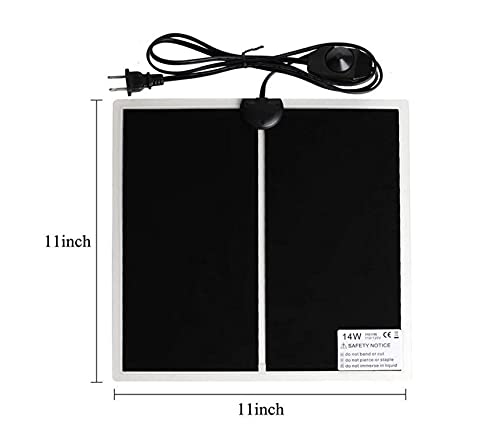 14W Reptile Heating Pad&Reptile Reflective Insulation Film Under Tank Terrarium Keep Warming Pet Animals Heater Heating Pad Mat Reptile