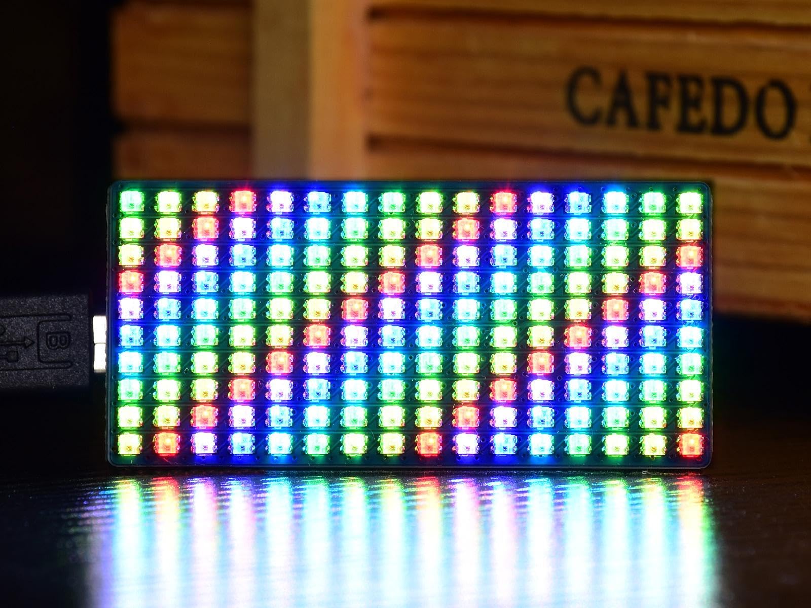 Waveshare RGB Full-Color LED Matrix Panel for Raspberry Pi Pico 16×10 RGB LEDs