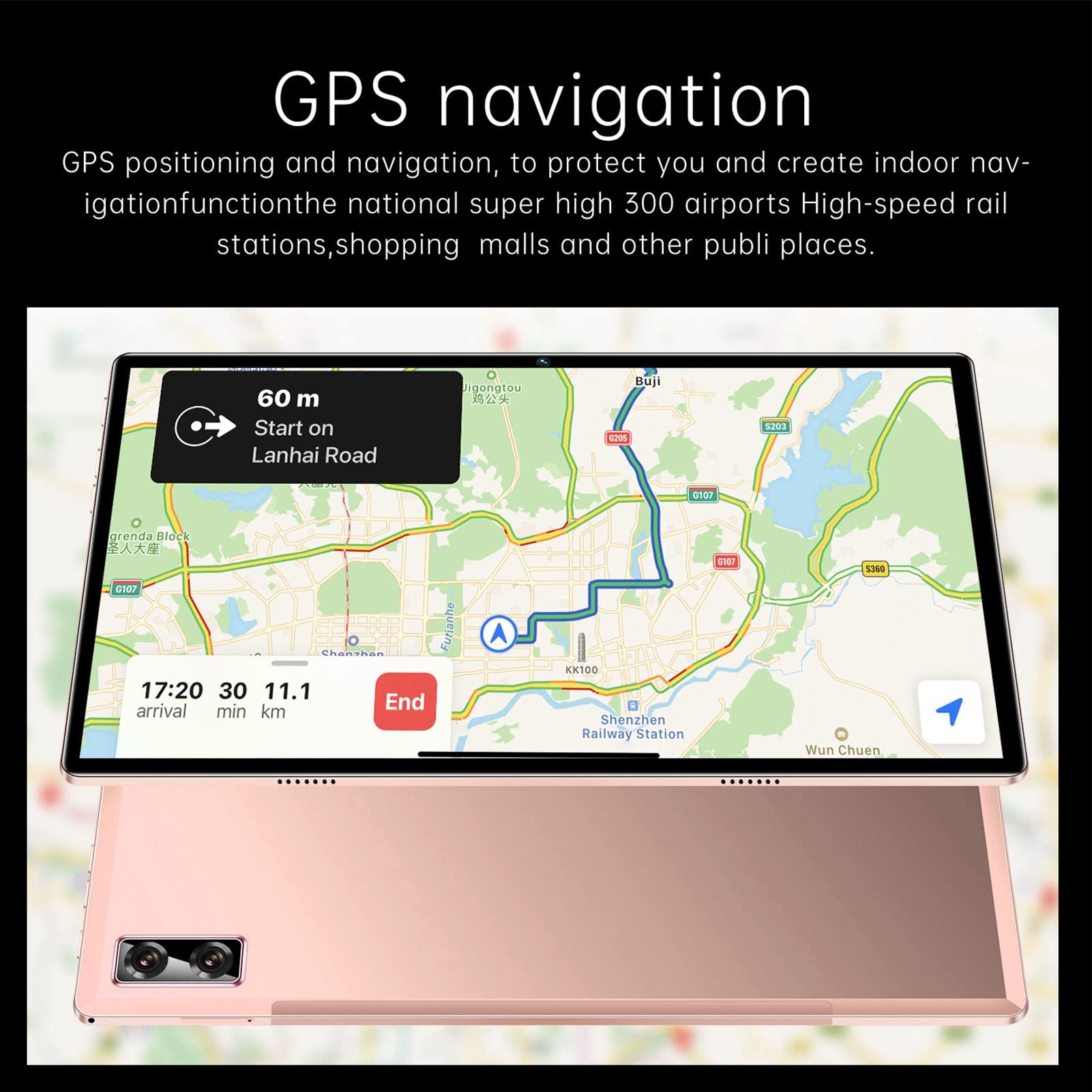 10in HD Tablet, Gold 4G Call 6GB 128GB RAM Front 800w Rear 2000w 2560x1600 Portable Tablet, Support, IPS Full HD Display WiFi Tablet