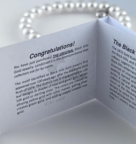 10k Gold Black Hills Heart Necklace, 12K Gold Leaves