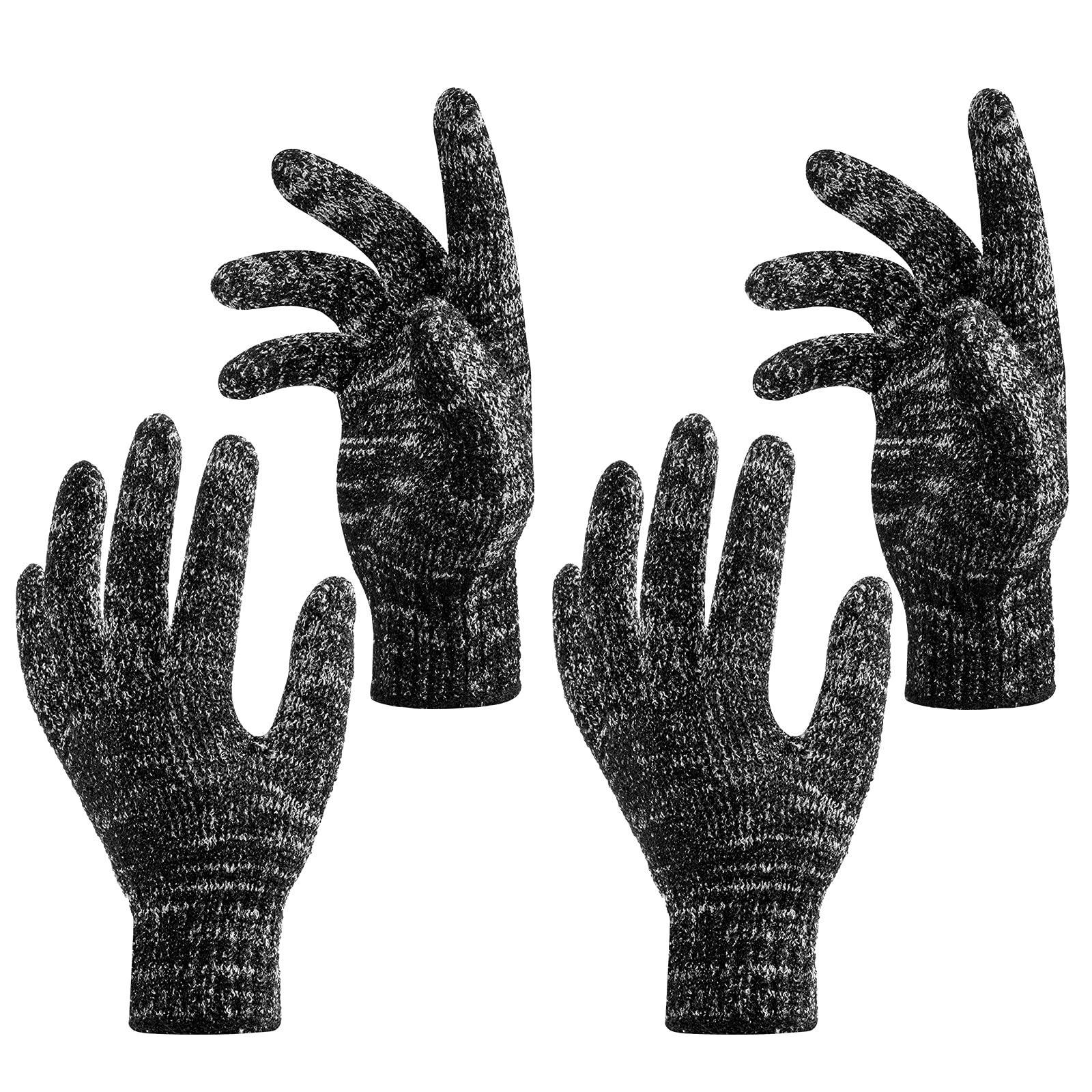 Bathing Scrub Gloves, Bamboo charcoalized exfoliating Gloves ,Exfoliating Gloves for Men and Woman, Exfoliating Gloves with Hanging Loops (4 pcs)