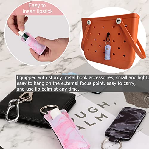 Accessories for Bogg Bag, Key Holder Charms and Lipstick Holder Accessory for Bog Beach Bag - 3 pcs Hanger Charms, 1 pcs Lipstick Holder with Carabiner Clip