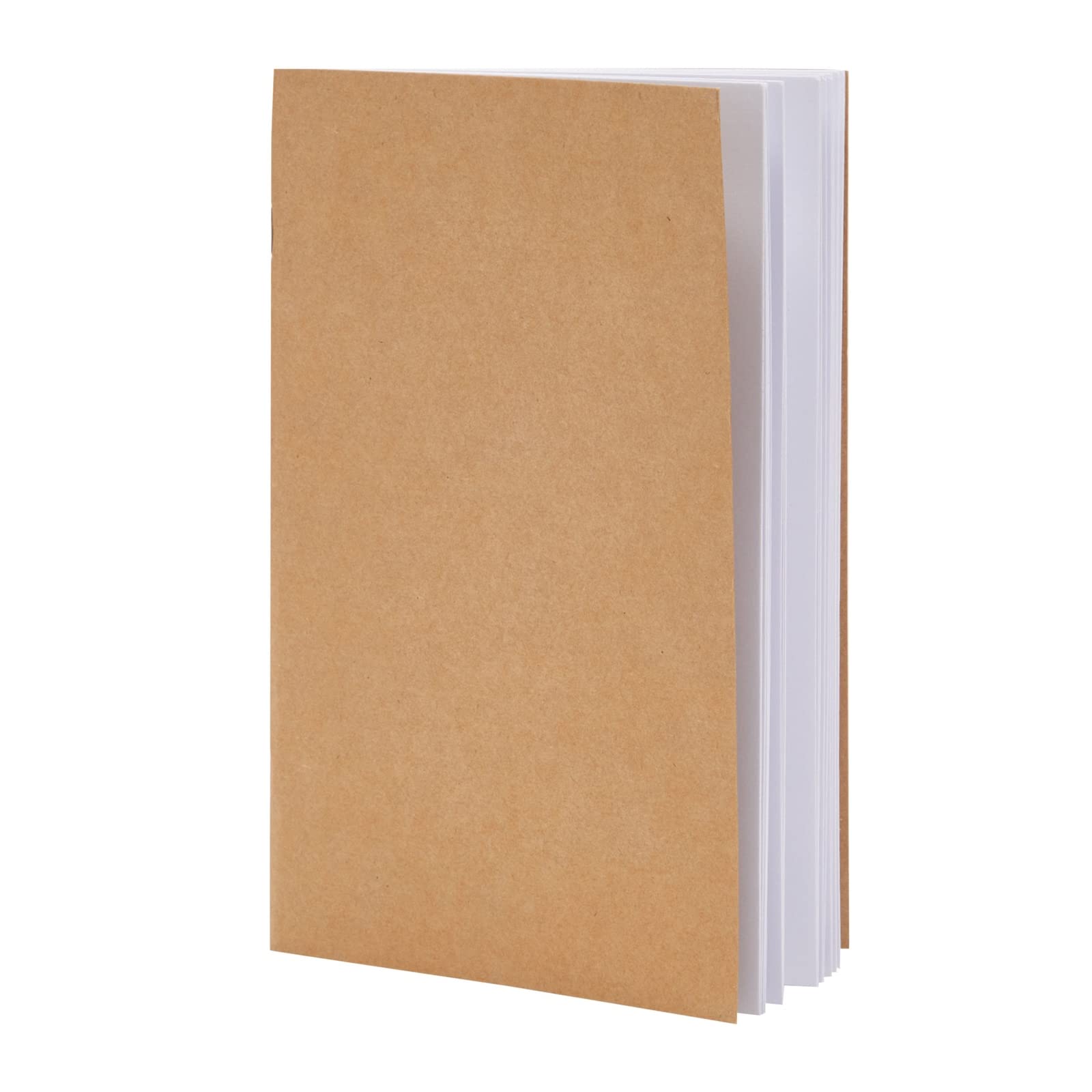 24 Pack A5 Kraft Paper Blank Journals Bulk Set, 5.5x8.5 Inch Notebooks for Kids, Drawing, Sketchbook, School Notes, Writing Stories, Travelers (Brown)