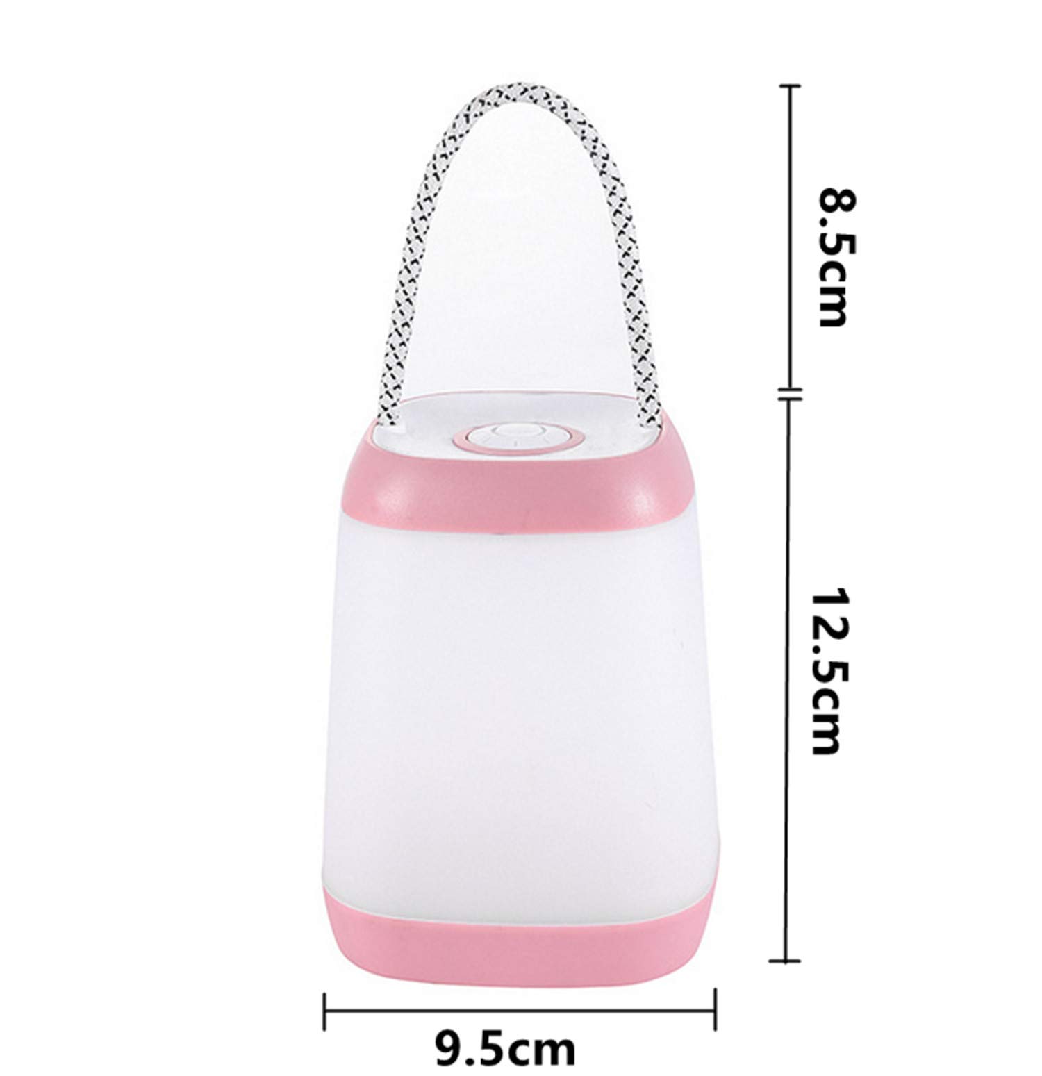 Hathdia Night Light for Kids, USB Rechargeable Nursery Lamp Portable Camping Lantern with 3 Light Modes for Camping,Emergency,Bedroom,Indoor and Outdoor(Pink, 1 Pack)