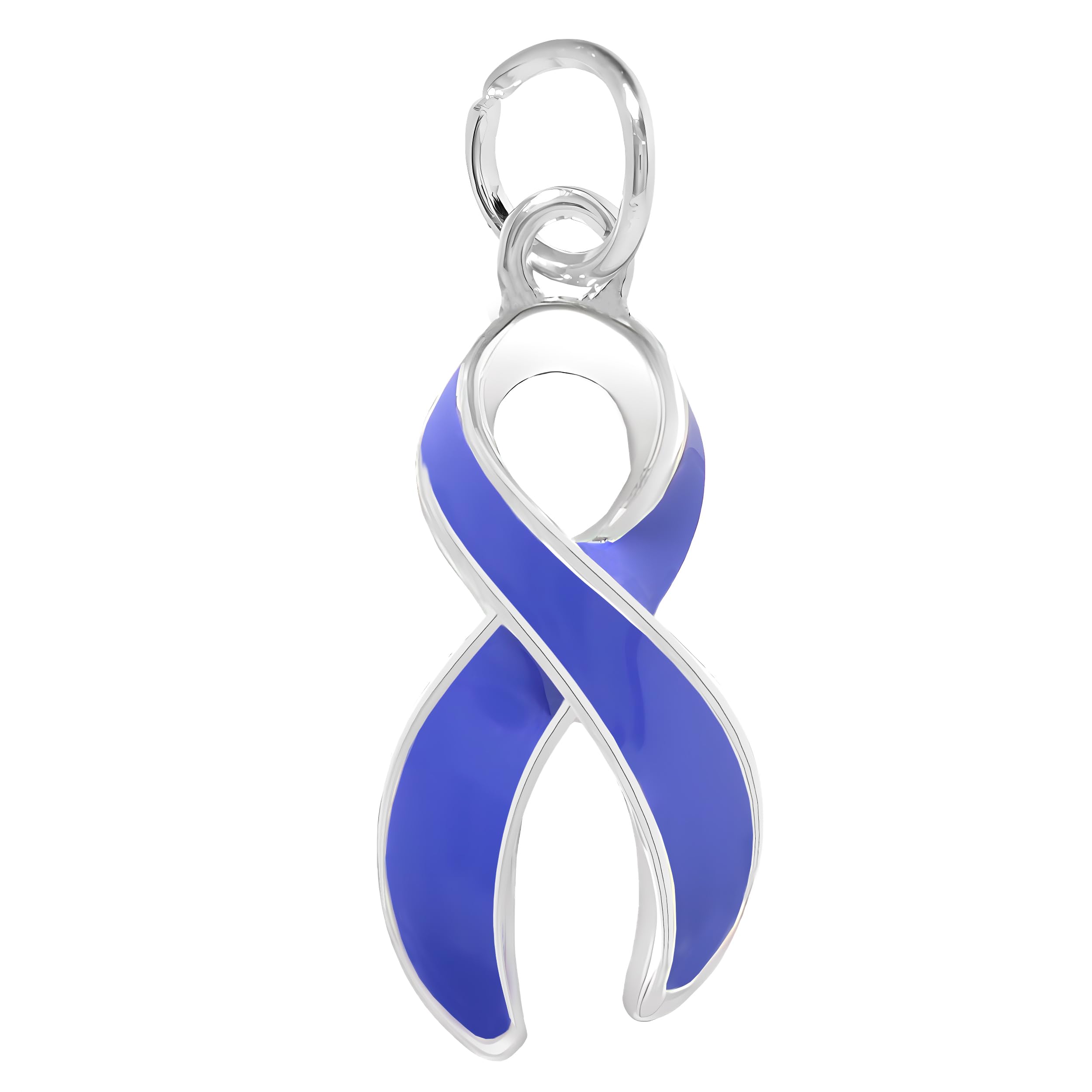 10 Pack Dark Blue Ribbon Awareness Charms ā Dark Blue Ribbon Shaped Charms for Colon Cancer, Child Abuse, Rectal Caner & Huntingtonās Disease Awareness
