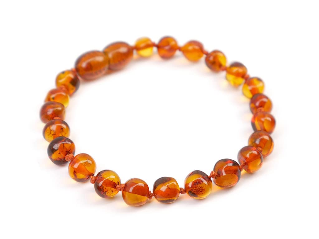 Baltic Amber Necklace and Amber Bracelet - Natural Amber from Baltic Region (13in. and 5.5in.) (Brown)