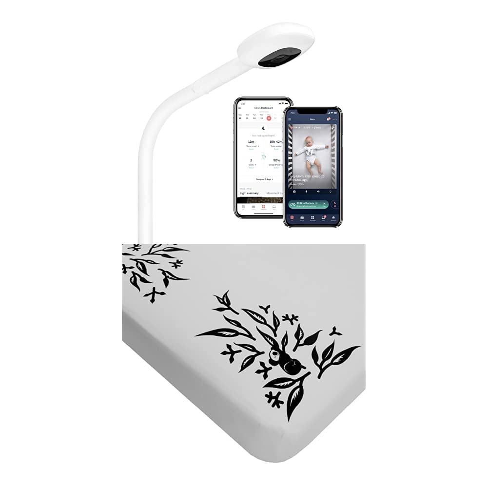 Nanit Pro Complete Baby Monitoring System with Floor Stand Includes: Nanit Pro Smart Baby Monitor & Floor Stand + Nanit Multi-Stand + Nanit Smart Sheets, Pebble Grey