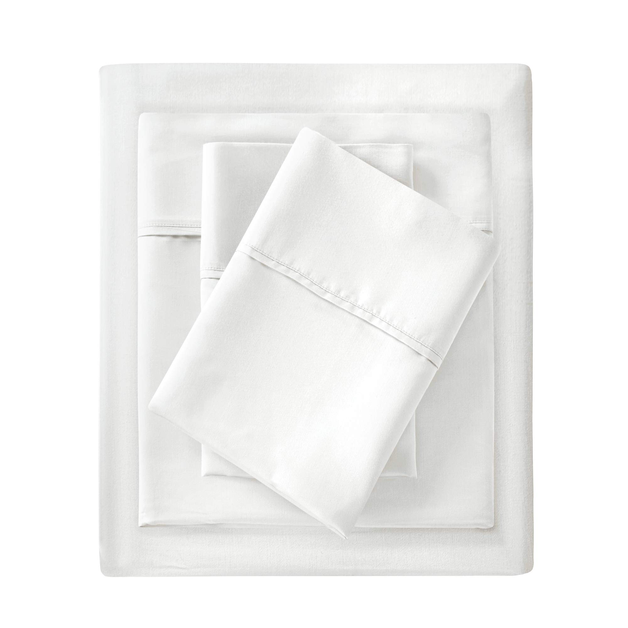 1500 Thread Count Cotton Blend Pillow Case Cover, Casual Luxury Machine Washable King Size Pillow Cases Set of 2, King : 20 X 40, White