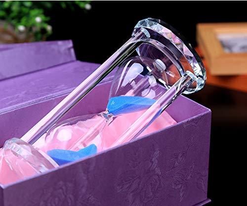 15 Minute Kitchen timer, Blue Elegant Crystal Sand Timer Egg Hourglass For Kids Home School