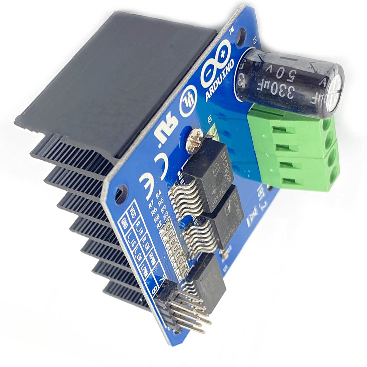 Kiro&Seeu 2PCS Double BTS7960B DC 43A Stepper Motor Driver Module H-Bridge PWM Driving Board for Arduino Smart Car