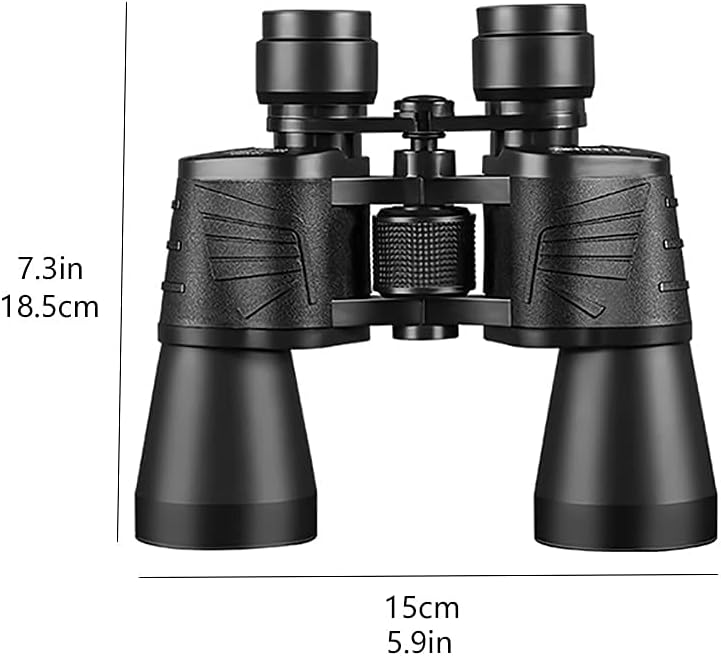 10x50 High Power Binoculars with Weak Light Vision Smartphone Adapter for Bird Watching Hunting BAK4 Prism FMC Lens Handheld Telescope