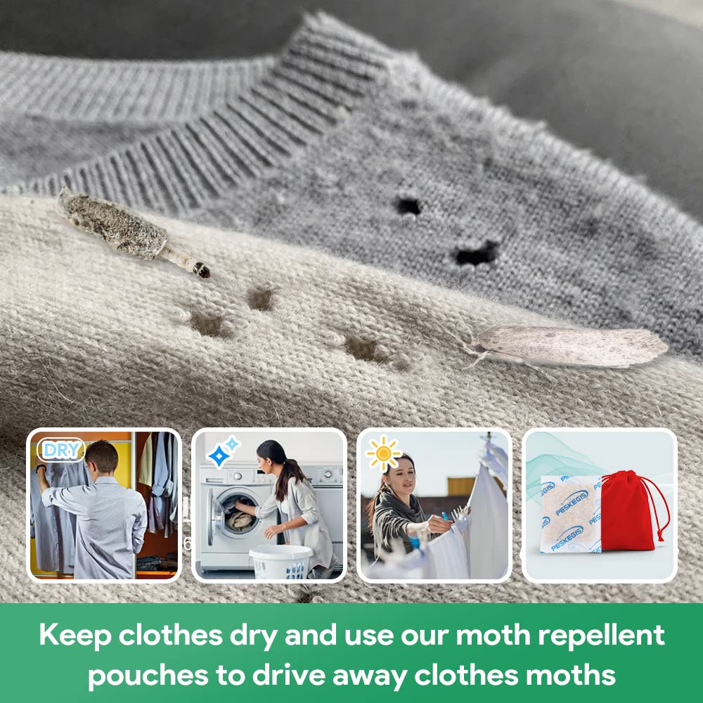 10 Pack Moth Repellent for Closets Safe for Use Around House, Natural Ingredients Moth Repellent Pouches for Moth Away in Clothes Storage and Drawers Provide Long-Lasting Protection