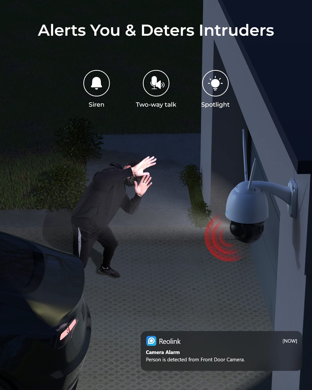 REOLINK RLC-523WA - PTZ Cameras Outdoor for Home Security, 5MP Wired WiFi Security Camera, 1920p, Auto Tracking, 5X Optical Zoom, AI Motion Detection, 2.4/5Ghz WiFi, Spotlights Color Night Vision