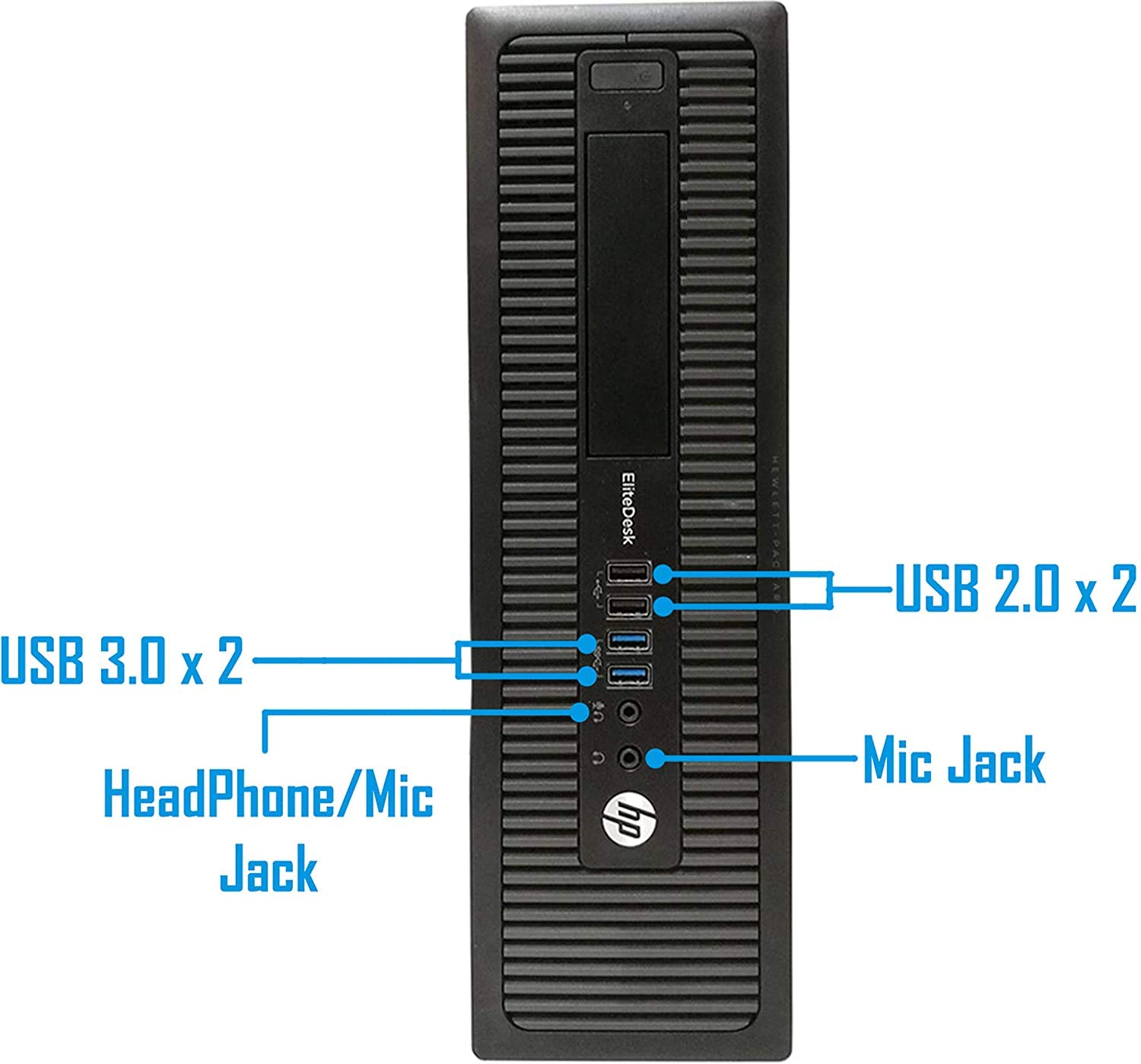 HP EliteDesk 800 G1 SFF Gaming Desktop, Intel Core i5-4570, 16GB DDR3 RAM, 256GB SSD & 2TB HDD, USB 3.0, NVIDIA Geforce GT 1030 2GB, HDMI, Display Port, WiFi BT 4.0 - Windows 10 Home (Renewed)