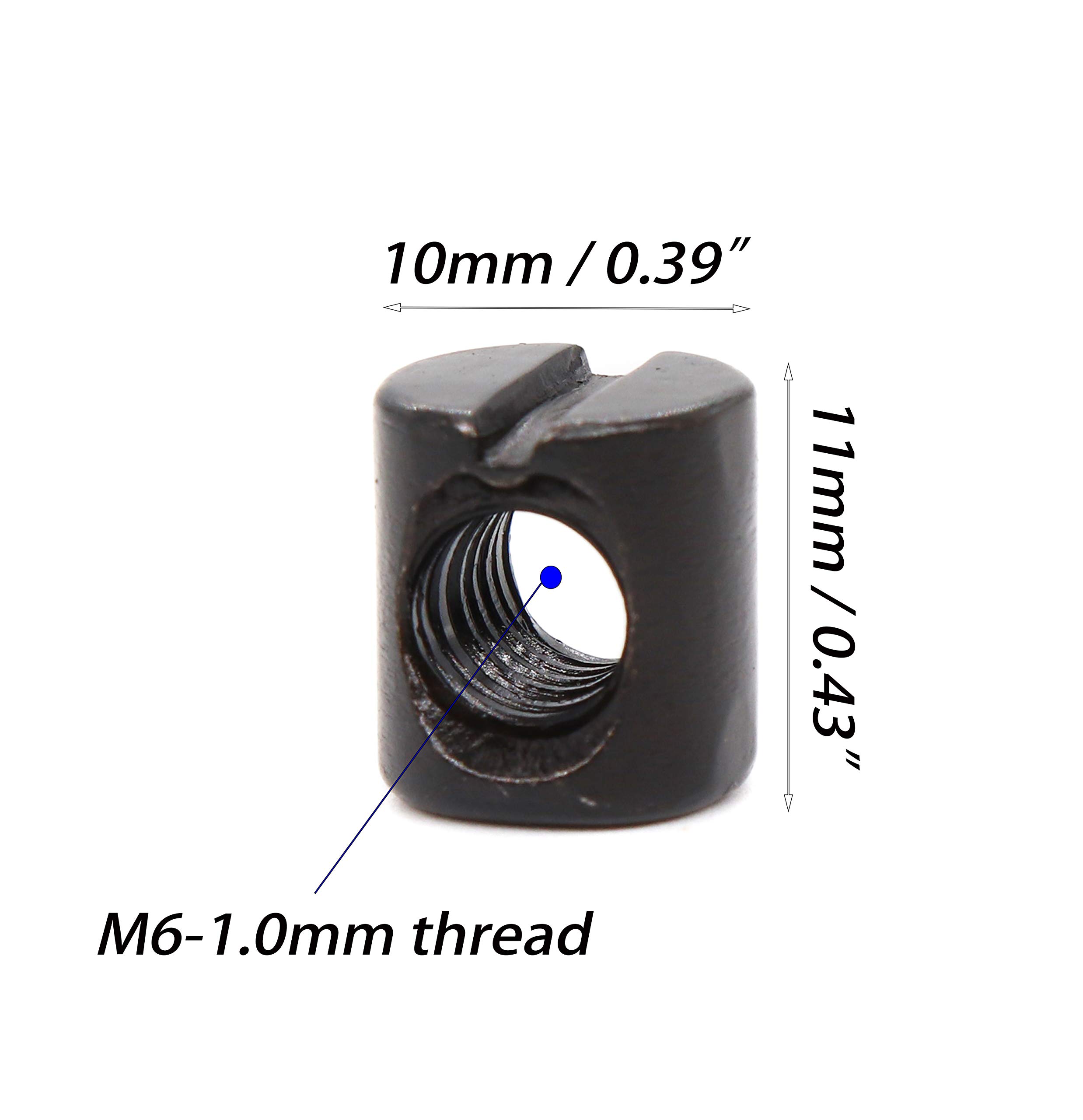 Baby Bed Crib Screws Hardware Replacement Kit, binifiMux 100pcs M6x15mm/25mm/35mm/45mm/55mm/65mm/75mm Black Hex Drive Socket Cap Screws Barrel Nuts Assortment Kit for Beds Chairs Furniture