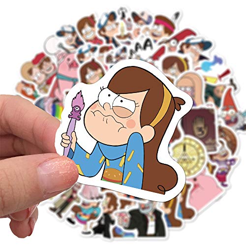 Funny Cartoon Stickers for Travel Case, | 50 PCS | Vinyl Waterproof Stickers for Teen Kid Laptop,Skateboard,Water Bottles,Computer,Phone,Luggage (Gravity Falls)