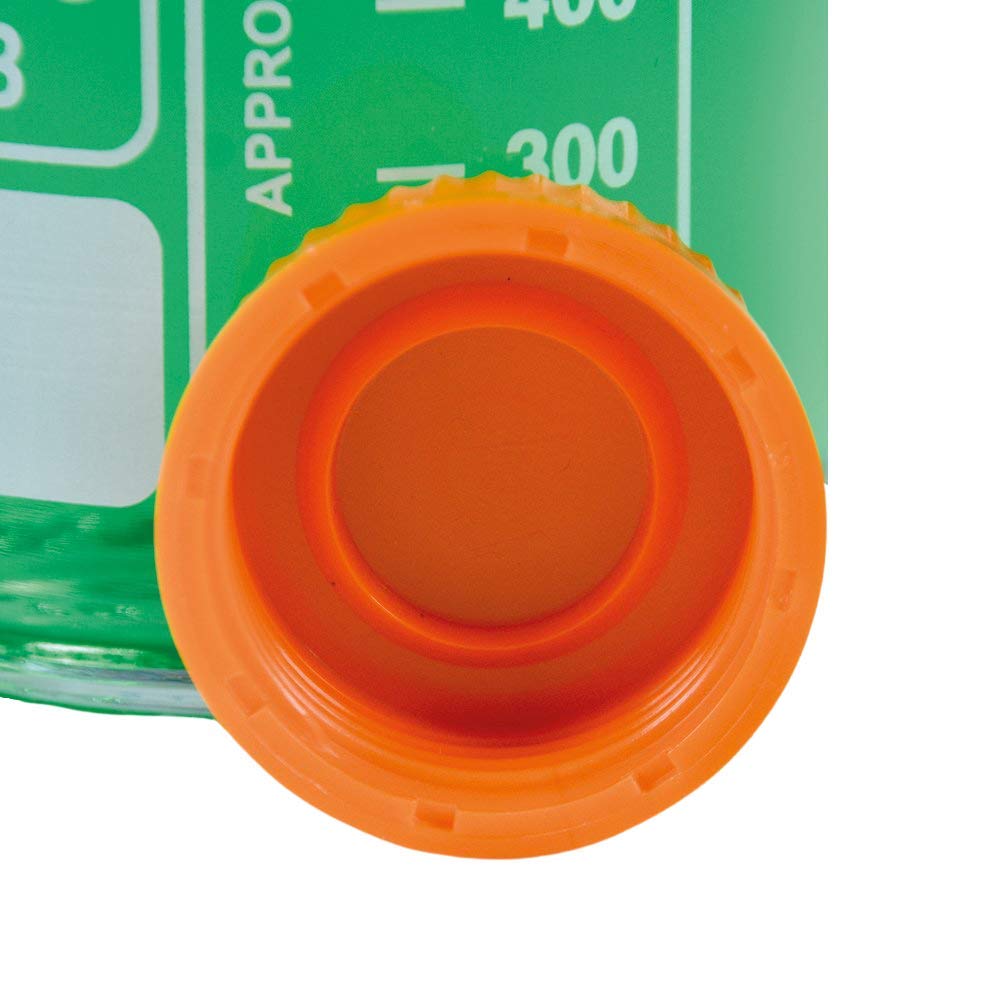 ISOLAB USA – Round Media Storage Bottle, 1000ml, with GL 45 Screw Cap, Borosilicate 3.3 Glass, Pack of 2
