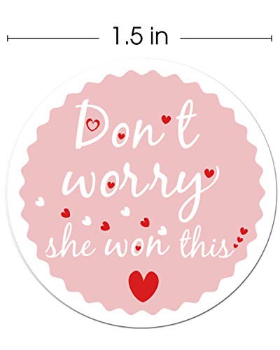 Don’t Worry She Won This Stickers Small Shop Stickers 1.5 Inch Thank You Customer Appreciation Circle Sticker Labels 500 Pcs Thank You Stickers for Small Businesses Packaging Sticker,Handmade Stickers