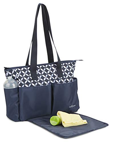 Baby Boom Ivy 4Piece Tote Diaper Bag Set, Navy, One Size