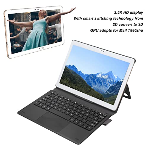 10.8 inch Tablet, 2.5K HD 10 Core AI Display Naked Eye 3D Tablet with Dual Sim Card Slot,1600x2560 Tablet with Keyboard, 128G Storage, GPS, 13 MP Camera, WiFi Tablet for Study Entertainment(#3)