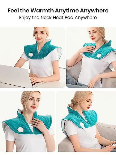 𝟐𝟎𝟐𝟑 𝐍𝐄𝐖 Weighted Heating Pad for Neck and Shoulders, WarmCo 2.4lb Large Electric Heating Pad for Back Pain Relief,Gifts for Women Men Mom for Christmas, Birthday, Mothers Day