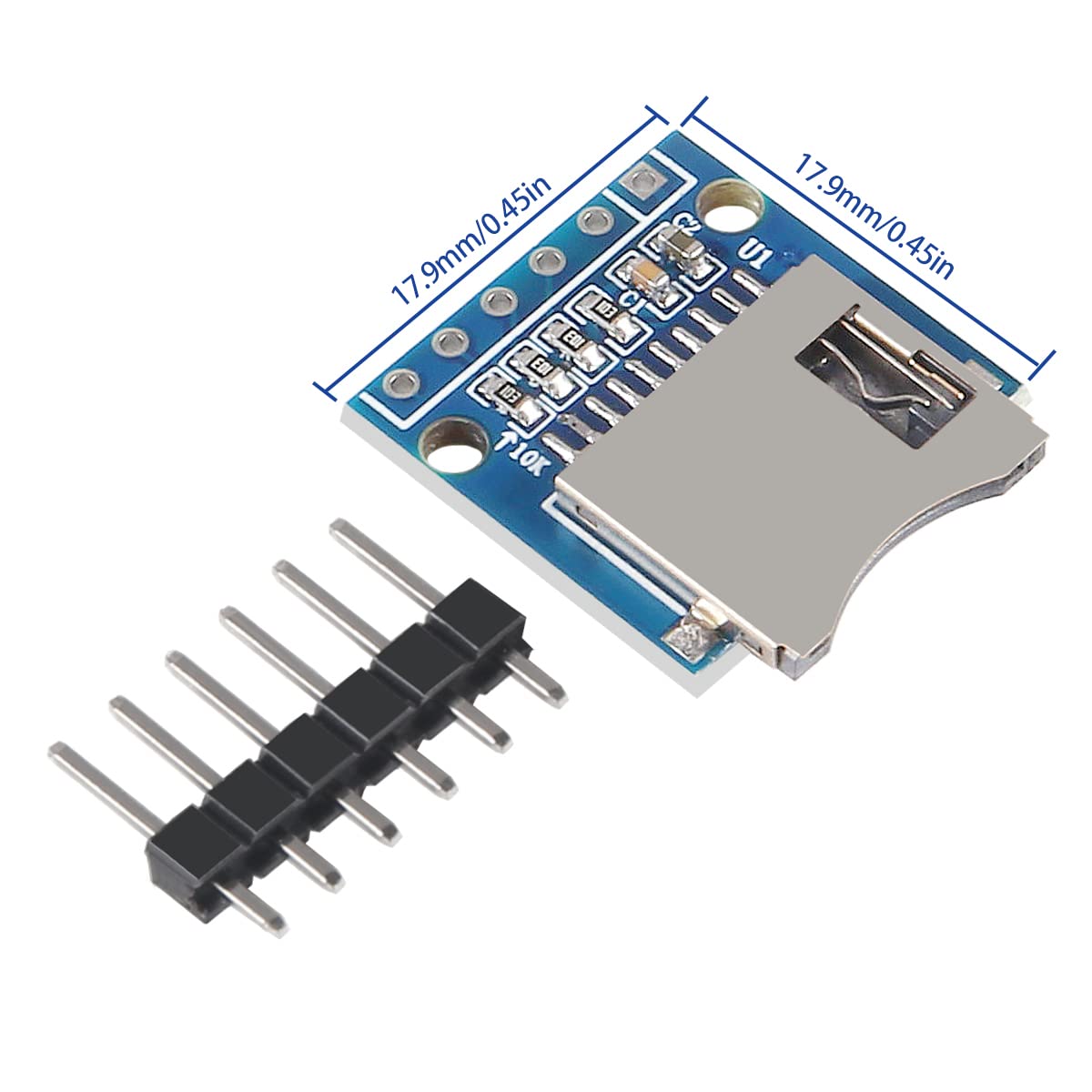 UMLIFE Micro SD SDHC TF Card Adapter Reader Module with SPI Interface Level Conversion Chip Compatible with Arduino Raspberry PI 10pcs