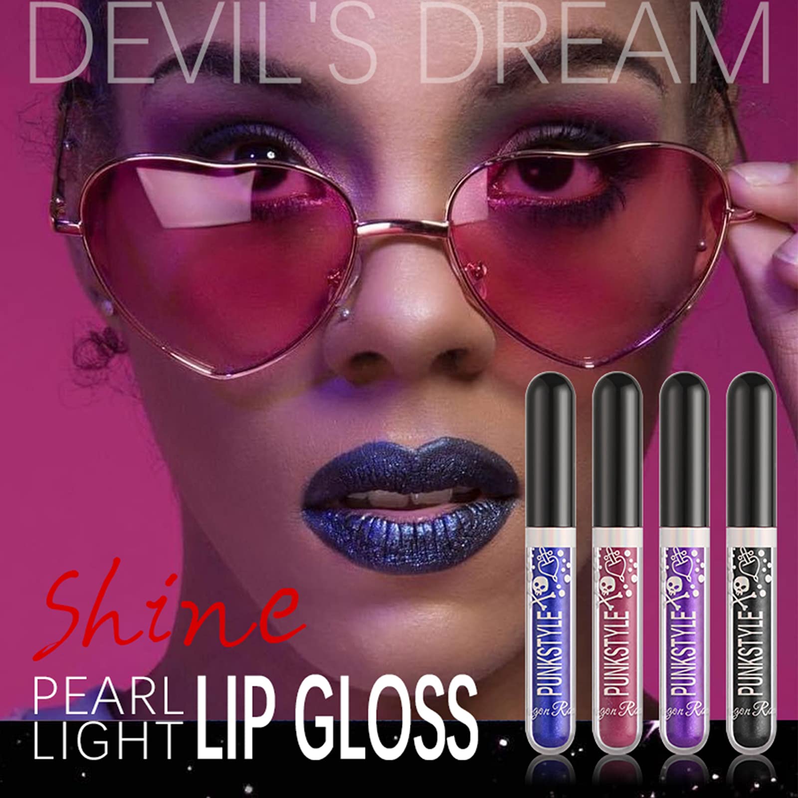 Gireatick 12 Colors Glitter Lip Gloss Set, 12Pcs Diamond Shimmer Metallic Liquid Lipstick Set, Long Lasting Waterproof Non-stick Cup Lip Gloss Glow Cosmetic Kit