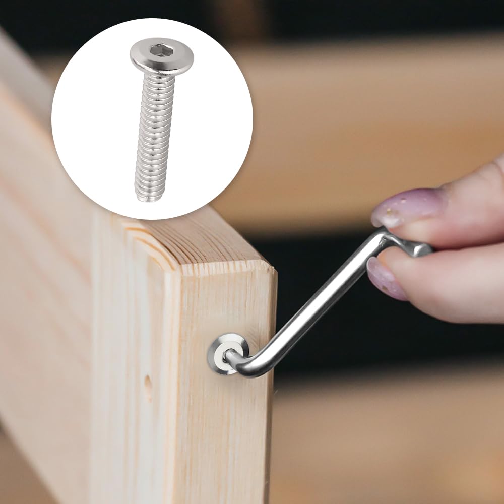 Glvaner 1/4"-20 x 1 Binding Screws Furniure Screws Connection Bolts, Socket Head Cap Screws 304 Stainless Steel Full Thread, 30 PCS