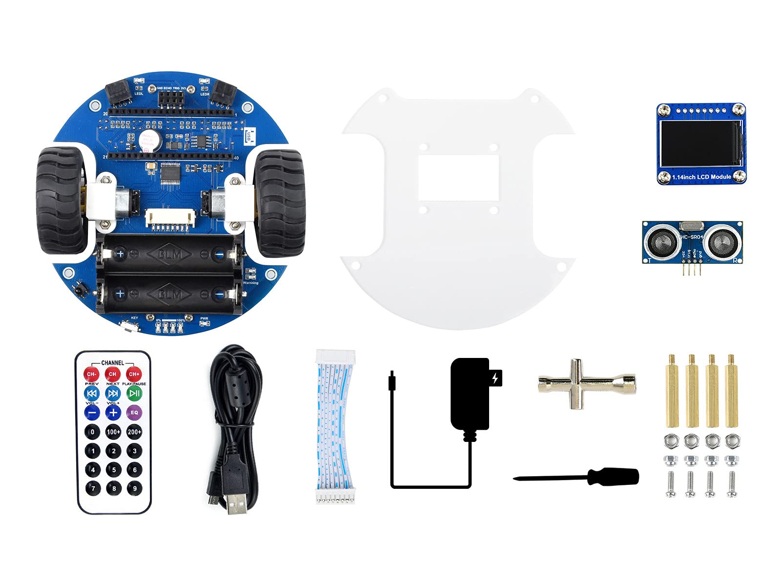 Waveshare PicoGo Mobile Robot - Raspberry Pi Pico Based, Self Driving, Remote Control, Unassembled