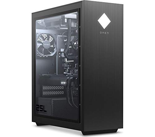 HP OMEN 25L GT12 Gaming Desktop, Intel Core i7-11700F Octa-Core Processor, GeForce RTX 3060 12GB Graphics, 32GB 3200MHz RAM, 1TB PCIe SSD, RGB LED Lighting, Windows 10 Home, KKE 1080P Webcam