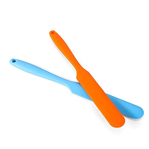 3 Pcs Non-stick Wax Spatulas Reusable Silicone Spatula Waxing Applicator Hair Removal Sticks Applicator Spatula Large Area Scraper Hard Wax Sticks for Home Salon Body Use(Green/Blue/Orange)